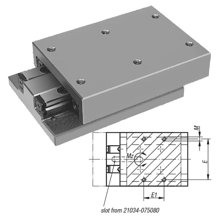 Roller mounted precision slides Norelem 21034