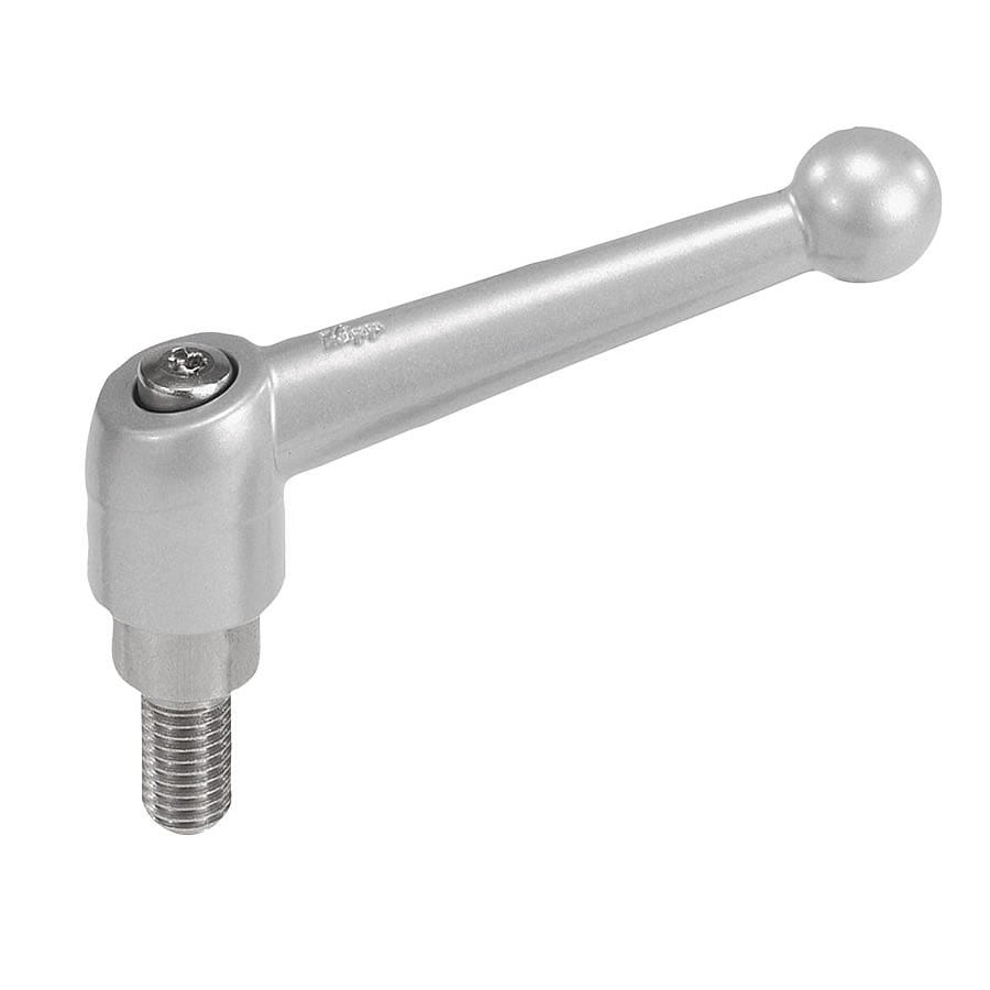 K0117 Kipp Clamping levers external thread, steel parts stainless steel ...