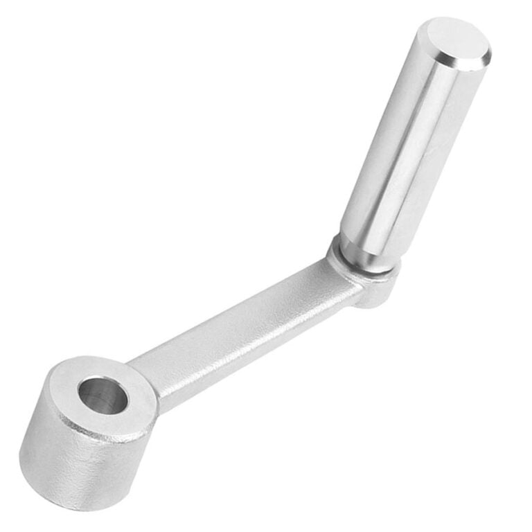 K0999_PB Kipp crank handles stainless steel, revolving grip, reamed ...